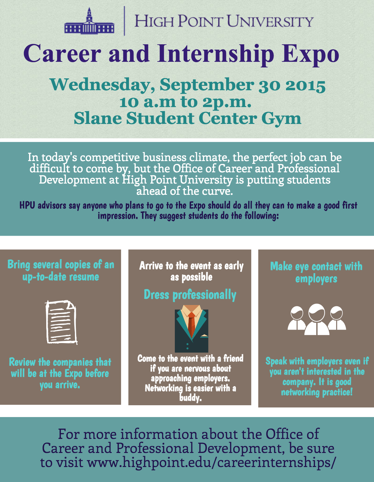 [INFOGRAPHIC] Career and Internship Expo - High Point University