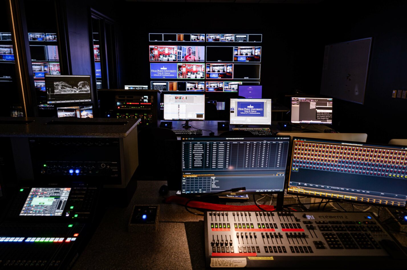 News Studio/Control Room | Academics | High Point University