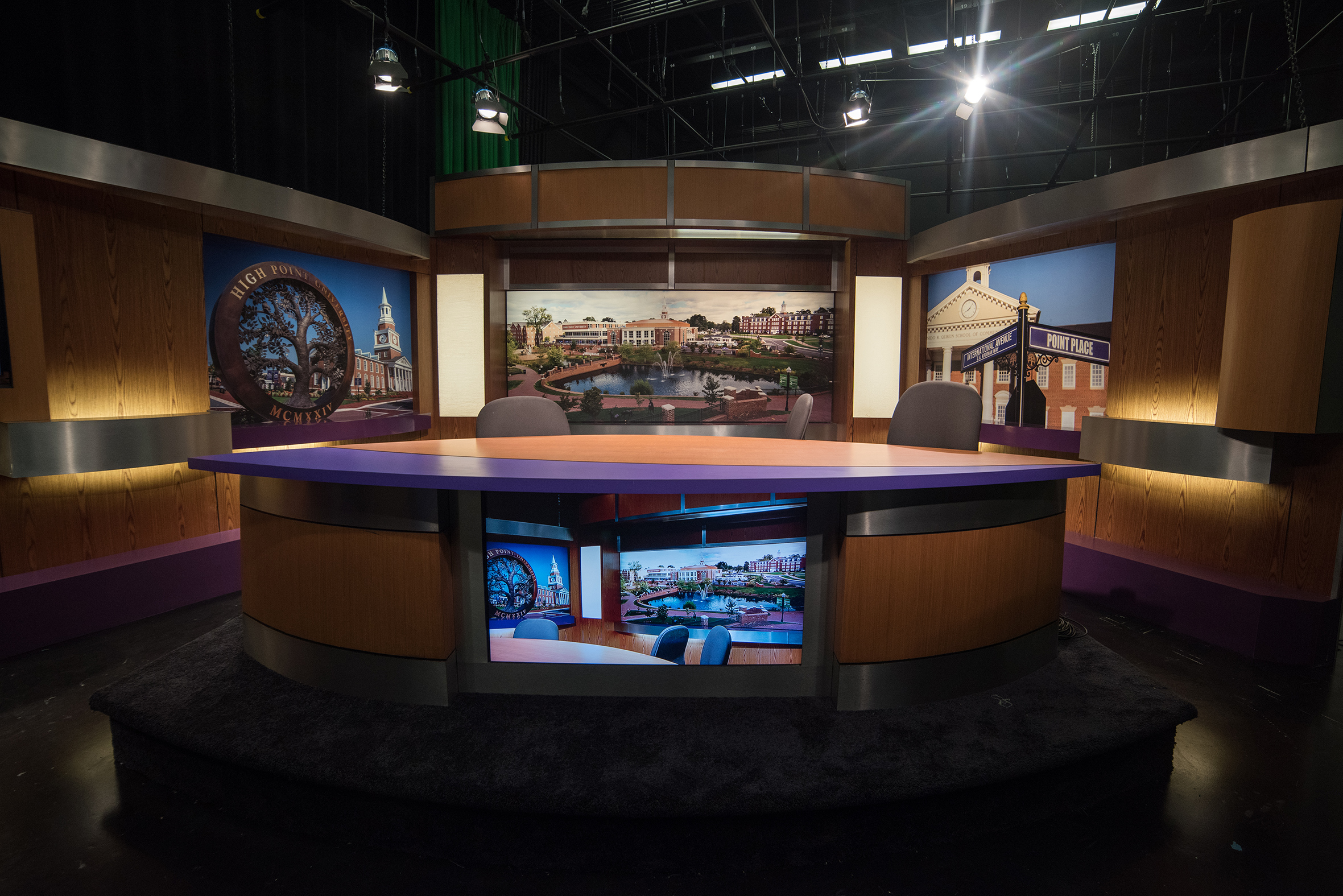 News Studio/Control Room | Academics | High Point University