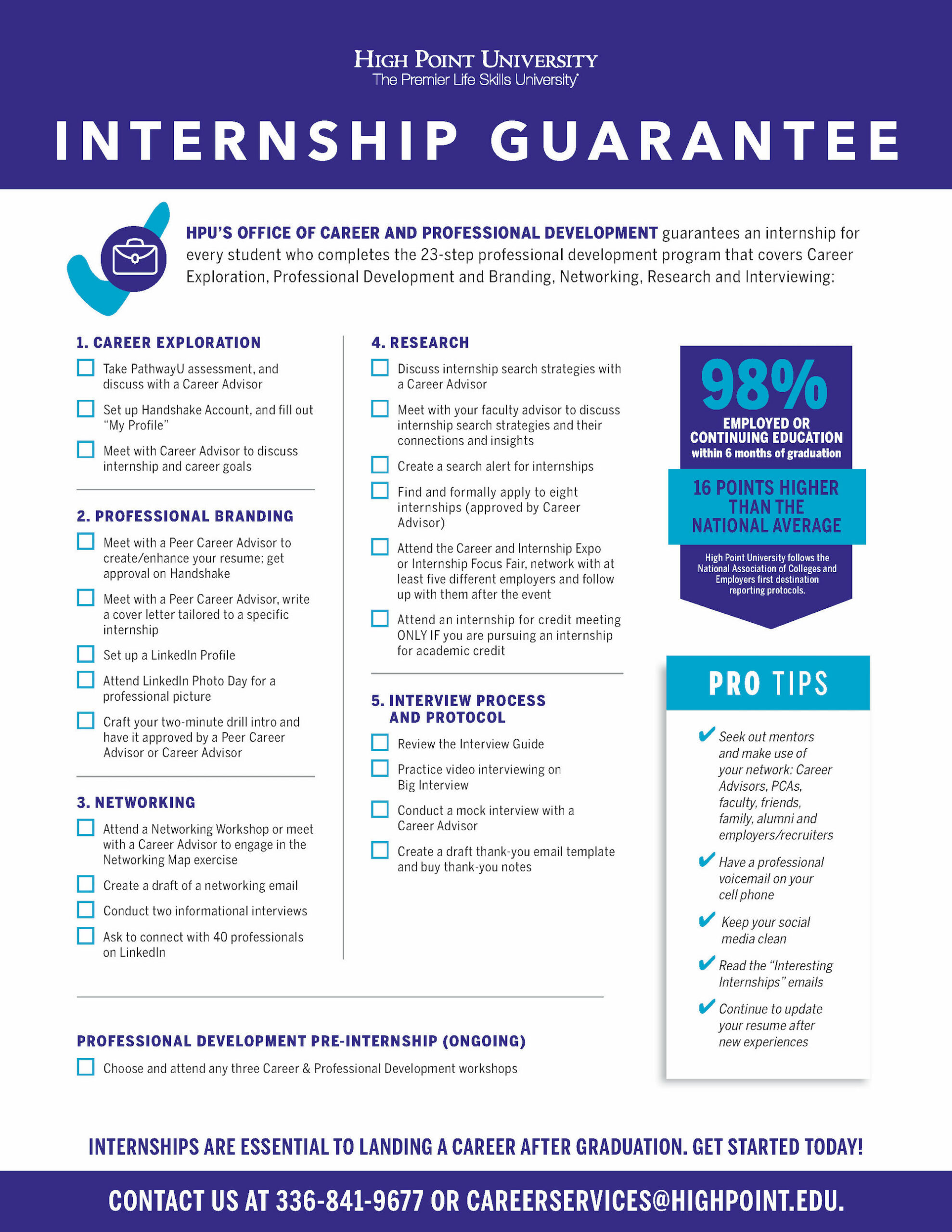 Internship Guarantee | Career & Professional Development | High Point ...