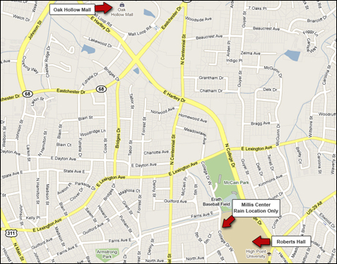 Directions & Parking | High Point University | High Point, NC