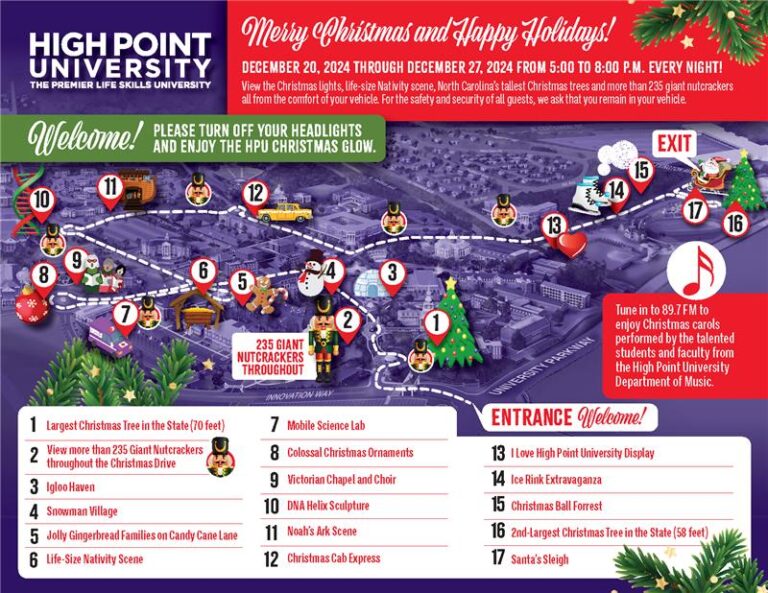 High Point University Christmas Lights | High Point University