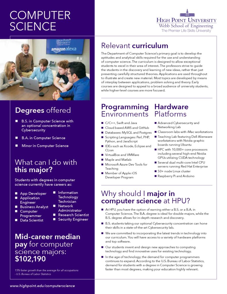 Computer Science Prospective Students | Computer Science | High Point ...
