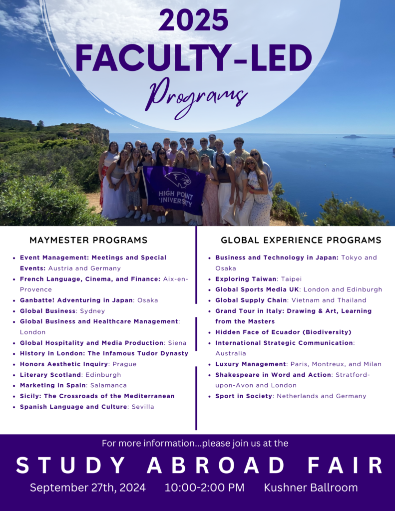 Faculty|Led Study Abroad Programs | Global Education | High Point University