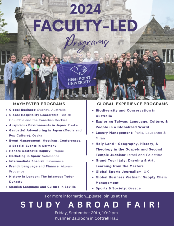 Faculty|Led Study Abroad Programs | Global Education | High Point University