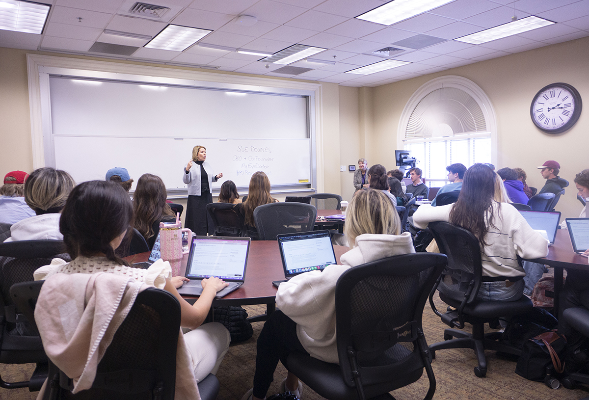 HPU Health Care Expert, MyEyeDr. CEO Sue Downes Mentors Students | High ...