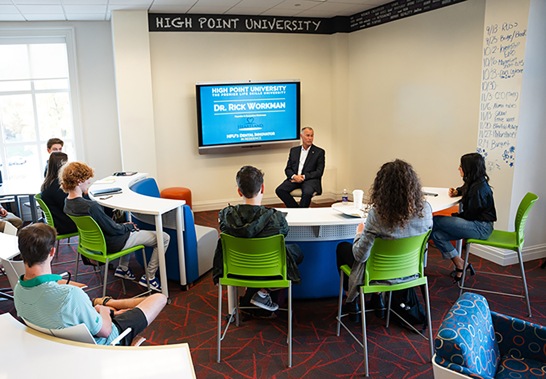 Dr. Rick Workman, HPU’s Dental Innovator in Residence, Mentors Students | High Point University