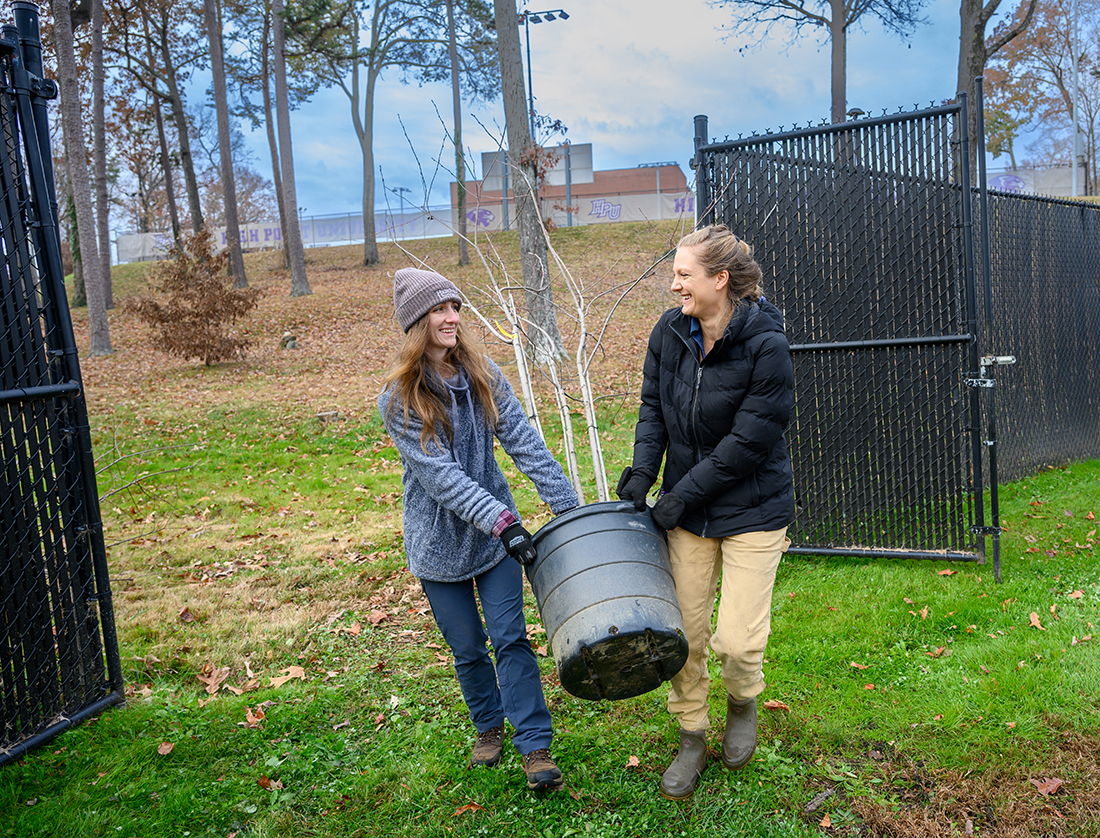 HPU Students Plant Trees on Greenway | High Point University