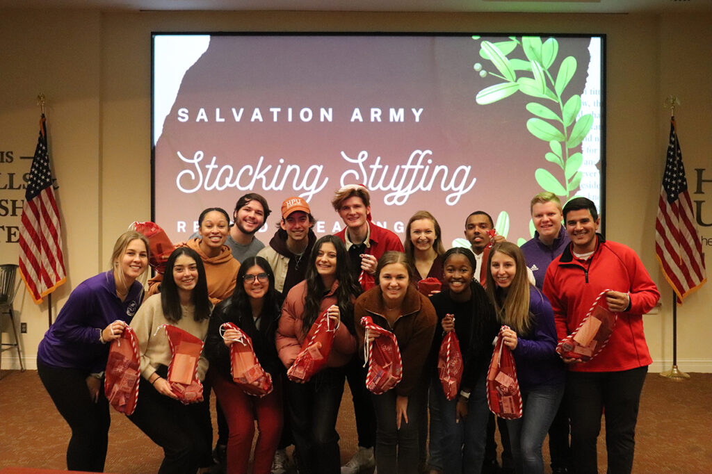 HPU Students Fill 800 Stockings for Salvation Army Campaign | High ...
