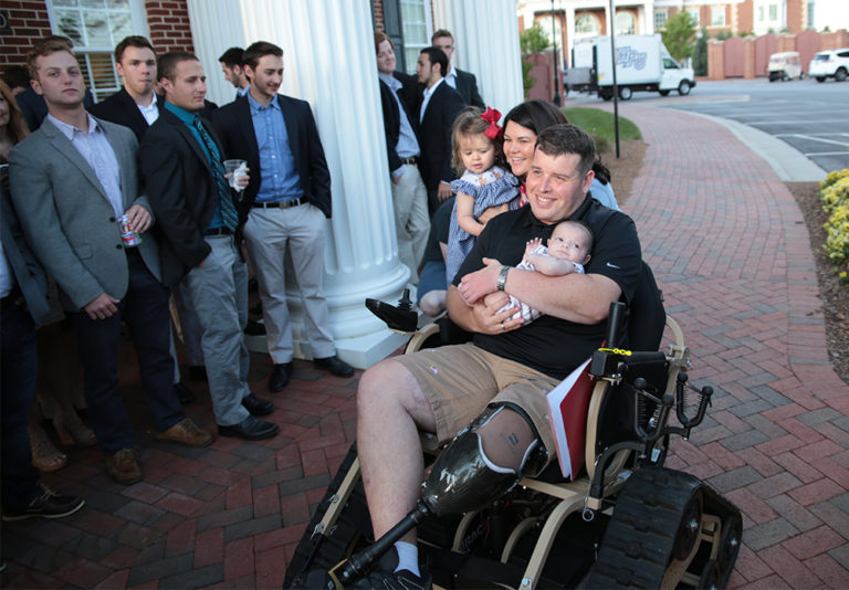 Fraternity Surprises Veteran with Track Chair and Raises $26,000 | High ...