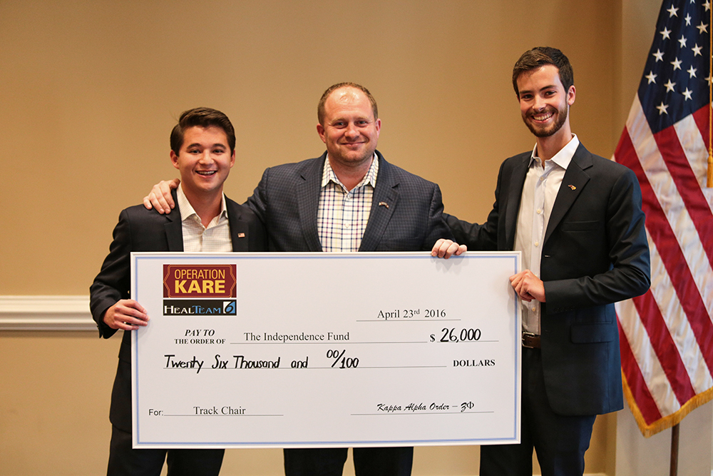 Fraternity Surprises Veteran with Track Chair and Raises $26,000 | High ...