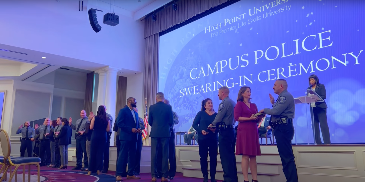 HPU News | Sworn|In Officers Join Campus Police | High Point University