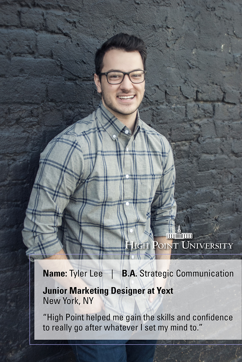 Class of 2016 Outcomes: Tyler Lee Designs in The Big Apple | High Point ...