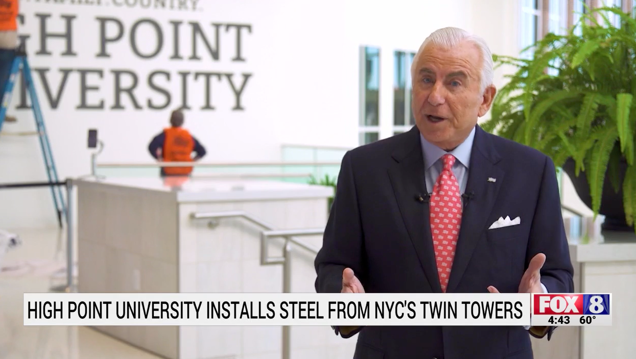WGHP: Steel From Twin Towers Installed in HPU's Qubein Arena | High ...