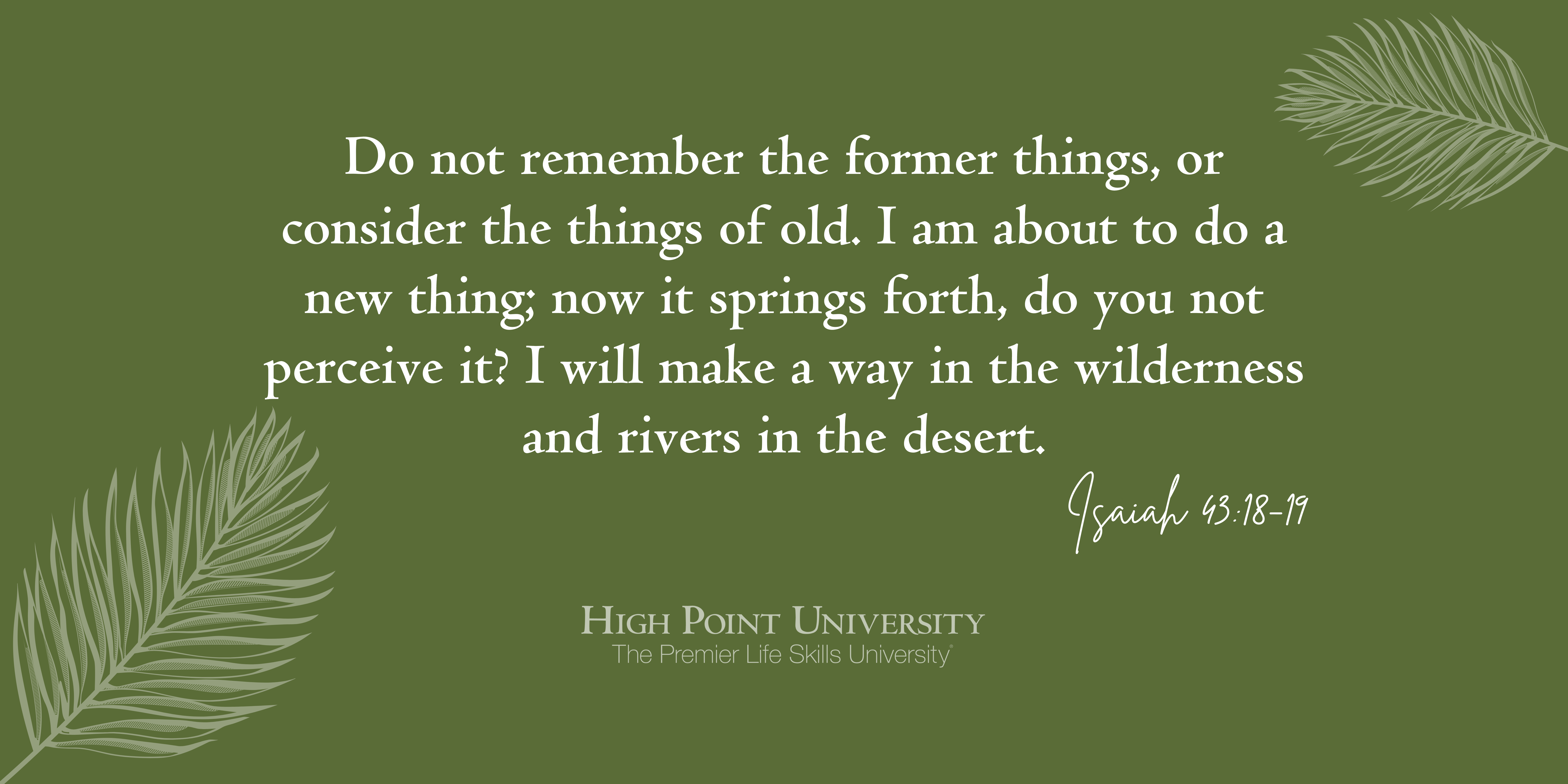 Isaiah 43 19 Life Application