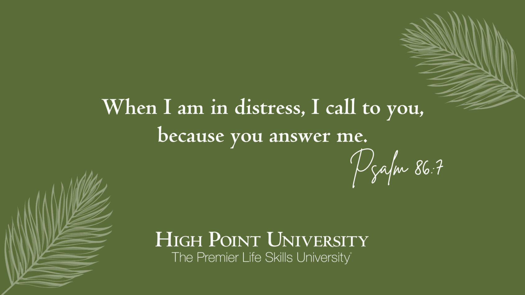 Day 4 | Lenten Message | Religious Life | High Point University