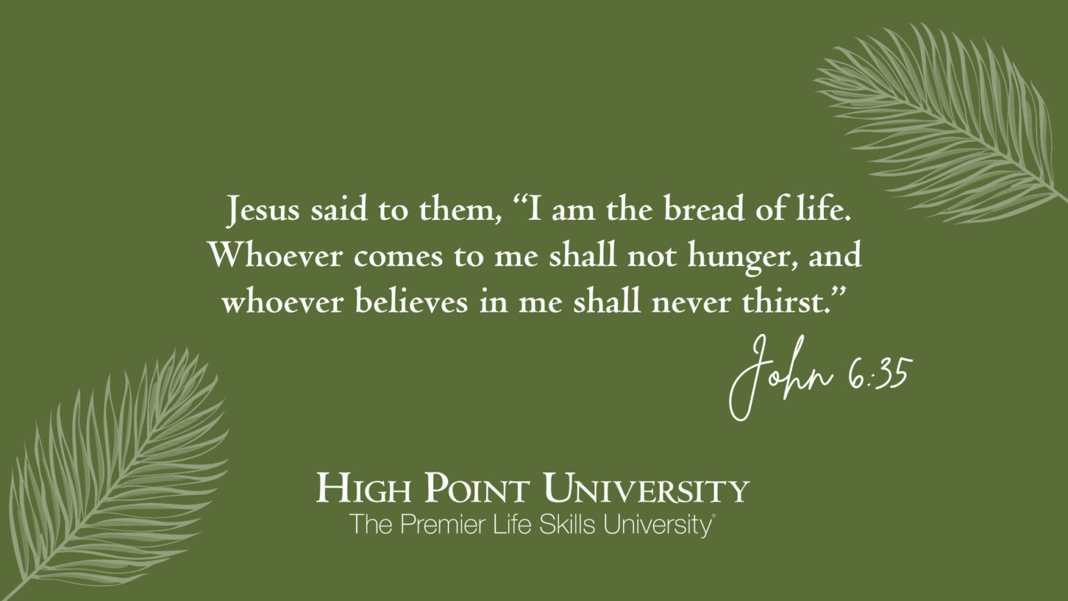 Day 30 | Lenten Message | Religious Life | High Point University