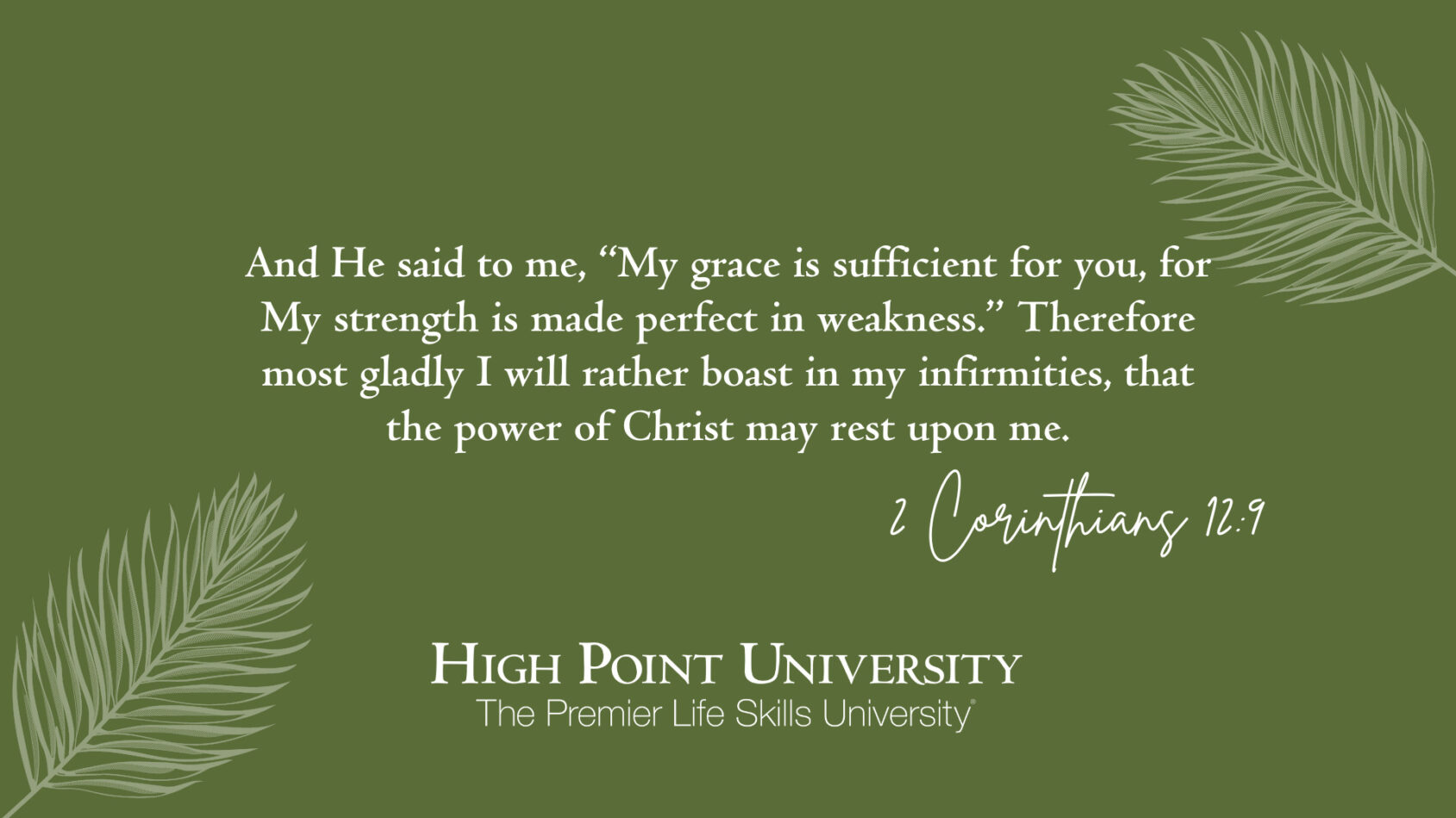 Day 20 | Lenten Message | Religious Life | High Point University
