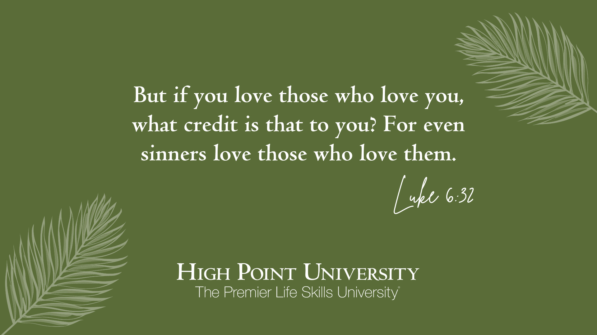 Day 27 | Lenten Message | Religious Life | High Point University