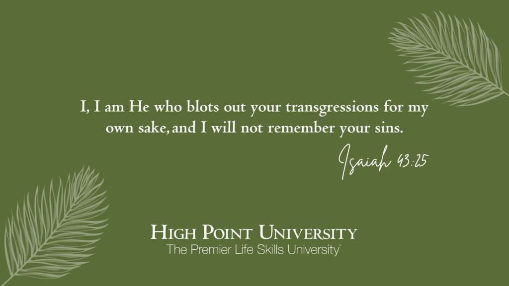 Day 10 | Lenten Message | Religious Life | High Point University
