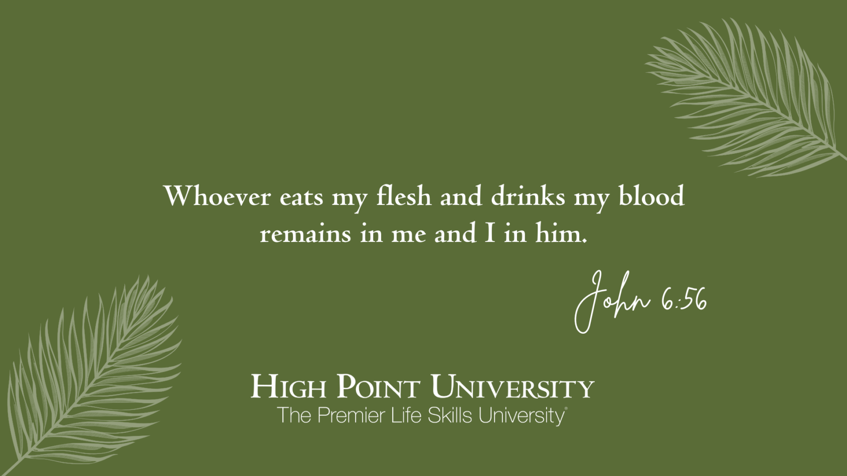 Day 6 | Lenten Message | Religious Life | High Point University
