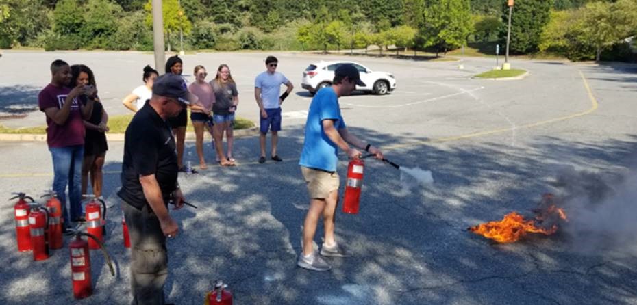 Hands|on Fire Extinguisher Training | Safety | High Point University