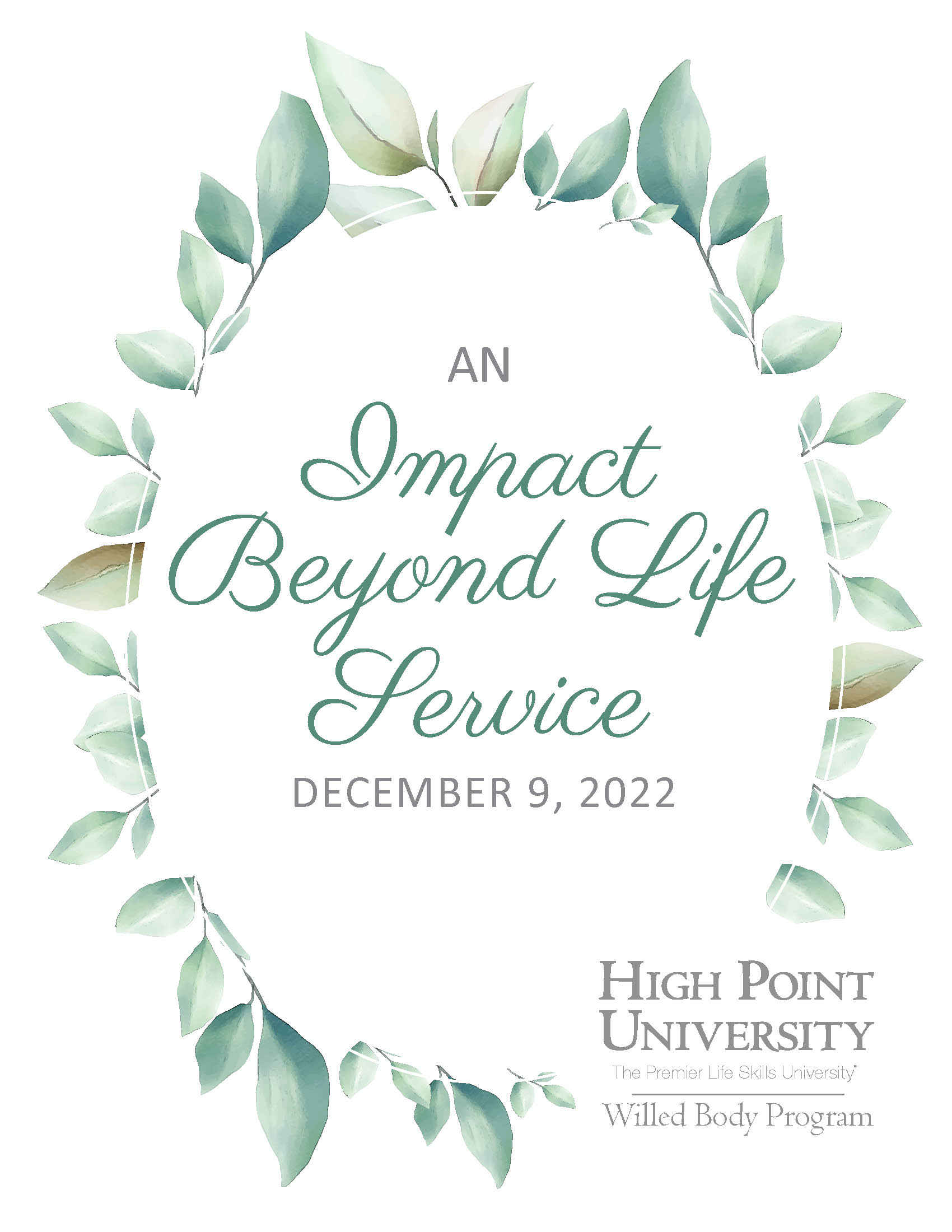 Impact Beyond Life Service Events | Willed Body Program | High Point ...
